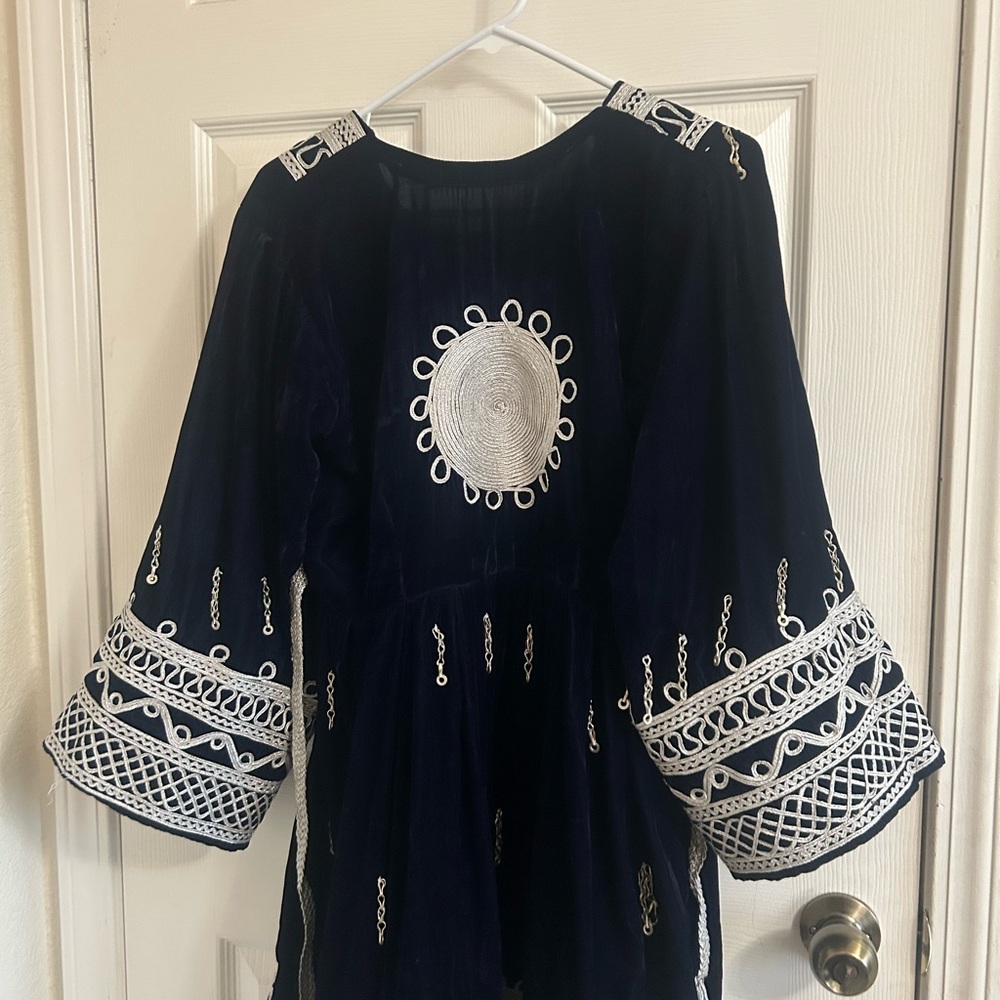Navy Blue Afghan Dress - Gem